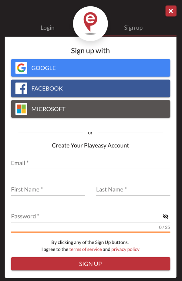 How to Sign Up and Log Into Playeasy